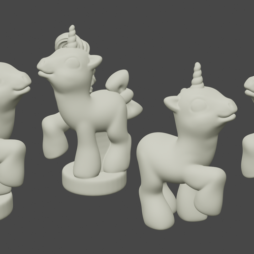 🦄 My Little Pony 3D Unicorn Pony Replica (Mimic Pose)・Free STL File for ...