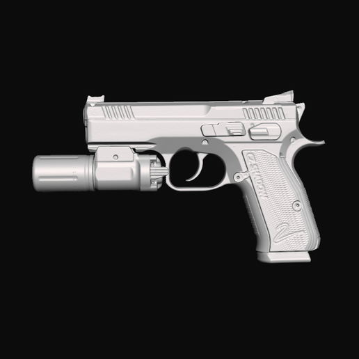 🩻 Cz Shadow 2 Compact with Modlite PLH-v2 Real Size Scan 3D Gun Mold ...