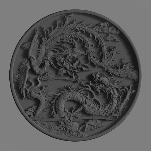 Fichier STL Dragon and Phoenix 🐉 ・Objet pour imprimante 3D à ...