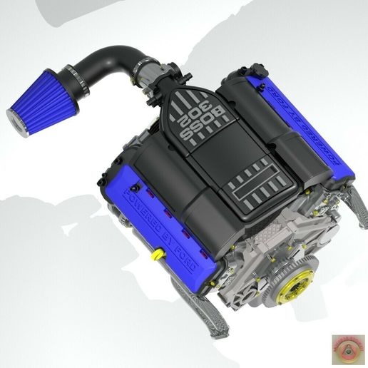 🚙 FORD MUSTANG BOSS 302 - ENGINE・ STL File for 3D printing・Cults