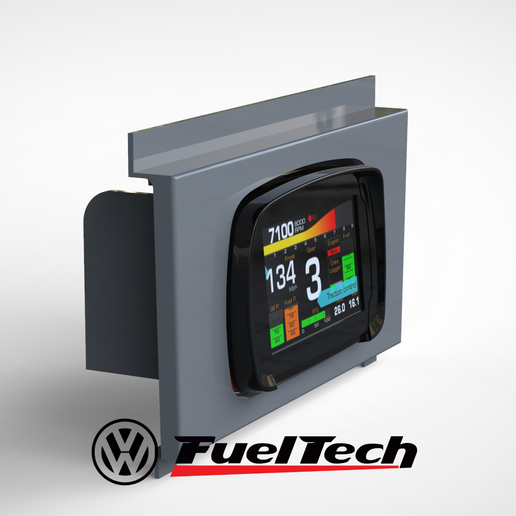 STL file DOUBLE DIN bracket for FuelTech Volkswagen Gol G3 FT450/FT550 ...