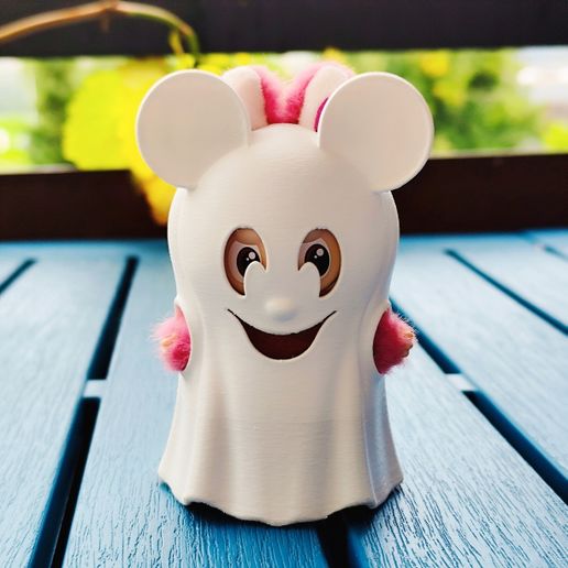 👻 10,5cm Mini Ghost Mickey Mouse Labubu・ STL File for 3D printing・Cults