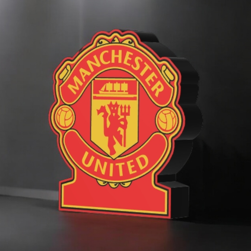 STL file Manchester United Lightbox 🎨 (3MF, GCODE, and STEP)・3D printer ...