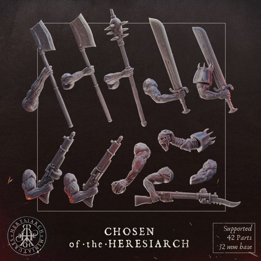 🎲 Chosen of the Heresiarch・ 3D File for 3D printing・Cults
