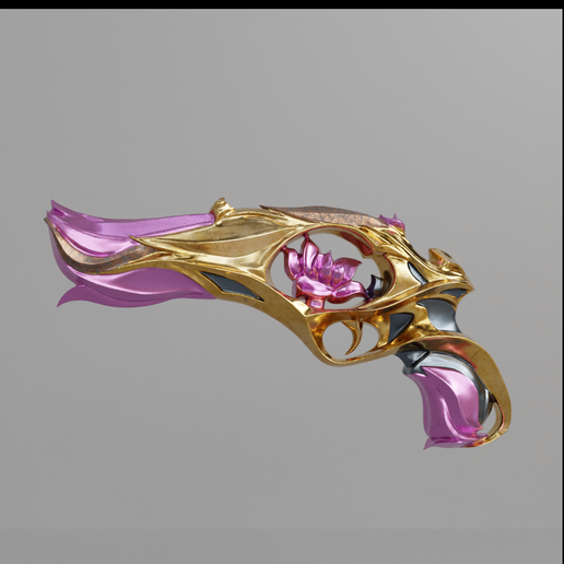 👻 Mystbloom Ghost Valorant Prop | Mystical Lotus Pistol 3D |・ STL File ...