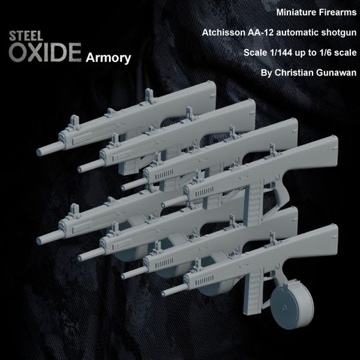 🎲 Miniature Firearms Atchisson AA-12 automatic shotgun・ STL File for 3D ...