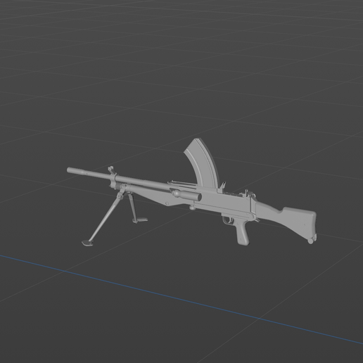 🔫 British "Besal" machine gun digital model material・ OBJ File for 3D ...