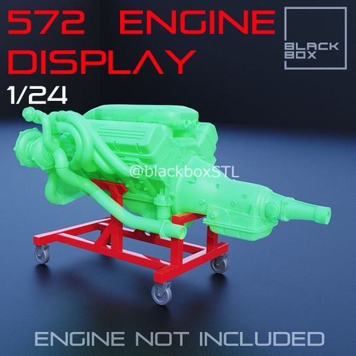 3D file 572 Engine Display base 1/24th 🚙 ・3D printable design to ...