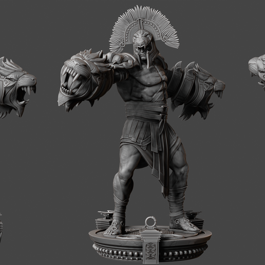 🎮 Hercules God Of War STL 3D Print Statue・ 3D File for 3D printing・Cults