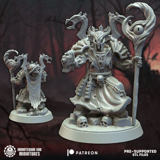 🧛 Nighthunt necrolord (2 variants)・ 3D File for 3D printing・Cults