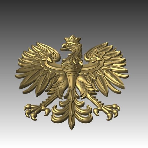 💅 Polish Eagle Emblem・ STL File for 3D printing・Cults