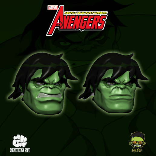 👾 HULK (EMH) earth's mightiest heroes・ OBJ File for 3D printing・Cults
