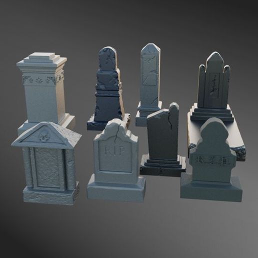 🎃 Graveyard Set・ STL File for 3D printing・Cults