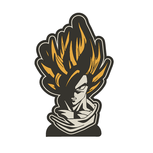 📦 goku led light box・Free STL File for ・Cults