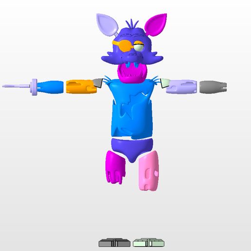 🎭 FNAF 1 Foxy Full Body Wearable Costume with Head for 3D Printing・ 3D ...