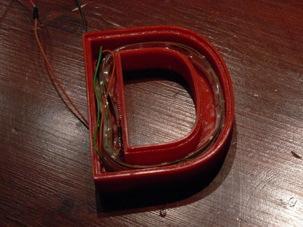 Free 3D file Illuminated Letter D, The Illuminated Letter D・3D printer ...