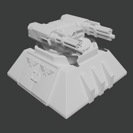 💂 Turret - Auto-cannons・ OBJ File for 3D printing・Cults