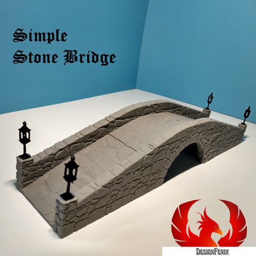 3D file Simple Stone Bridge 🌉 ・Model to download and 3D print・Cults