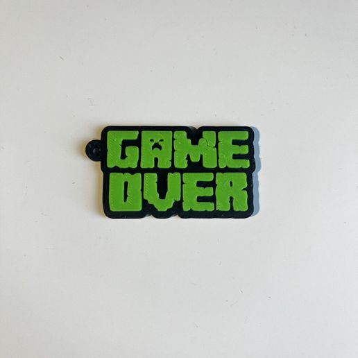 STL file GAME OVER KEYCHAIN 🗝️ ・3D printable model to download・Cults