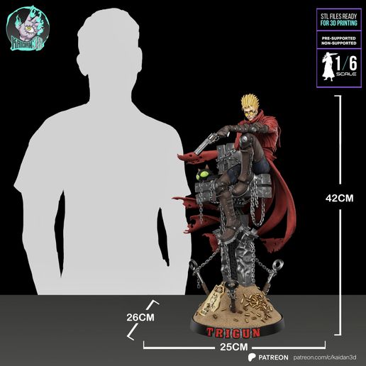 🎨 Vash The Stampede TRIGUN - STL ready for 3D Printing・ 3D File for 3D ...