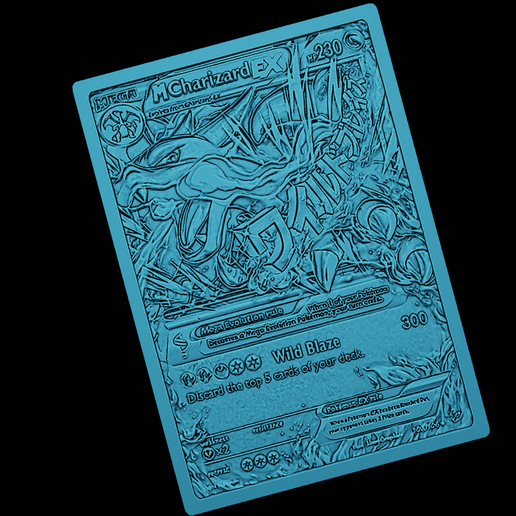 STL file Mega Charizard Pokemon card 🐉 ・3D printing model to download・Cults