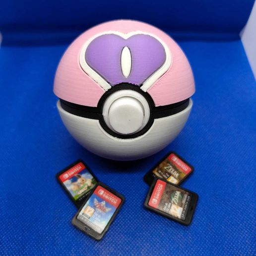 ️‍🔥 PokeBall love ball container for Nintendo switch 2 /1 or 3ds / nds ...