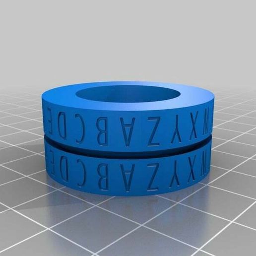 💍 Caesar Cipher Decoder Ring Flat・Free 3D File for ・Cults