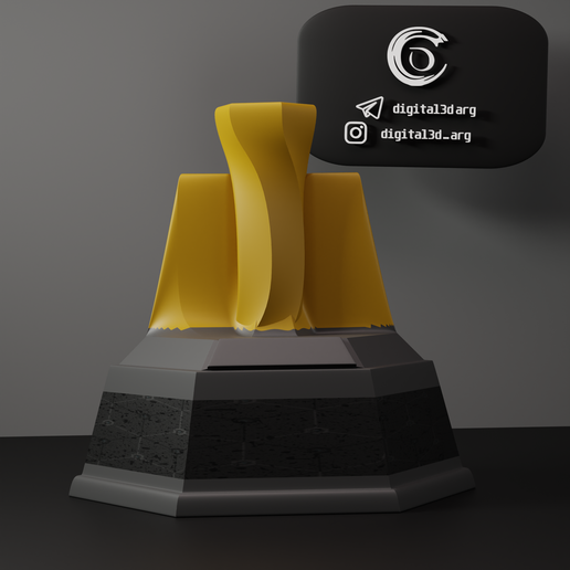 STL file TROPHY 03 CUSTOMIZABLE 01 🎾🥎🏓🏸 ・3D print design to download・Cults