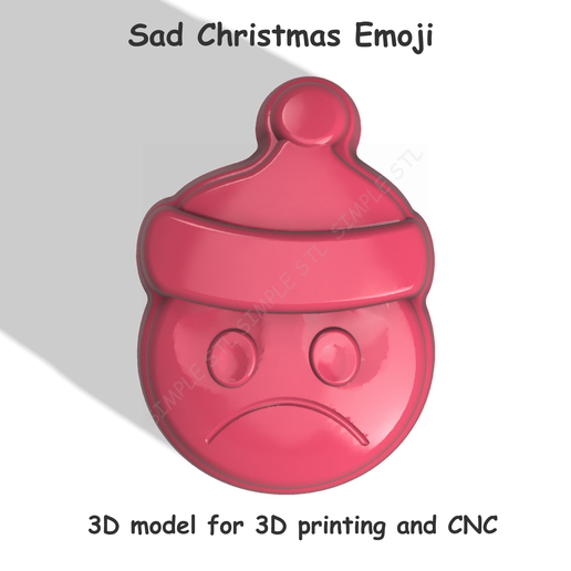 STL file Sad Christmas Emoji Stl File 🎄 ・Design to download and 3D ...