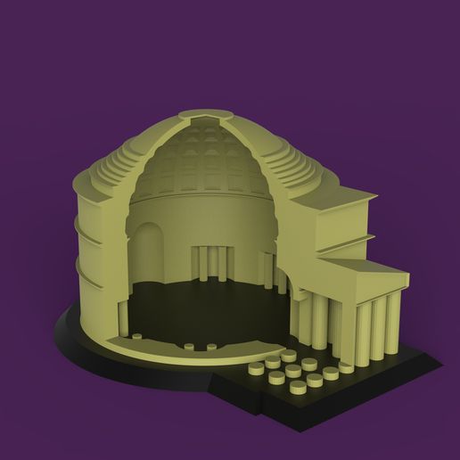 🏛️ Pantheon 3D Printable Model・ STL File for 3D printing・Cults