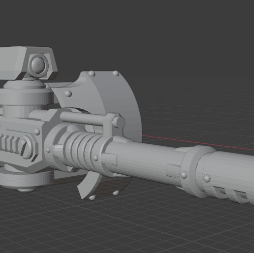 🎲 AC-S Ancient Carnivore Heavy Laser Sponson, 28mm Zhor-pattern・ STL ...