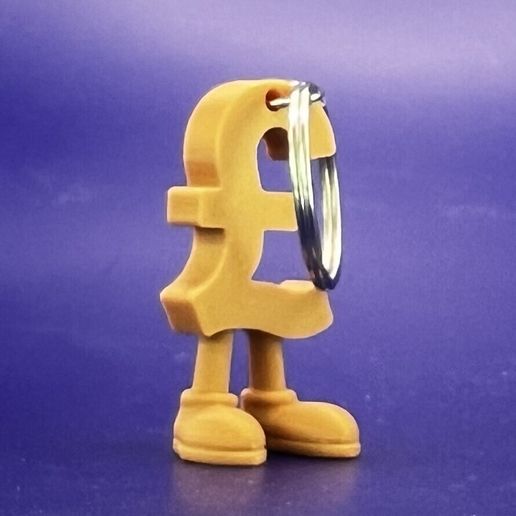 💷 British pound symbol with legs keychain・Free STL File for 3D printing ...