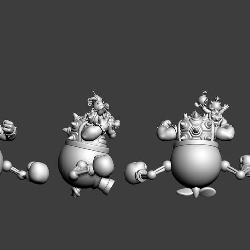 🐢 Bowser in Koopa Clown Car・ 3D File for 3D printing・Cults