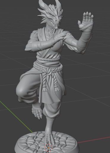 ♀️ dnd dragonborn female monk・ STL File for 3D printing・Cults