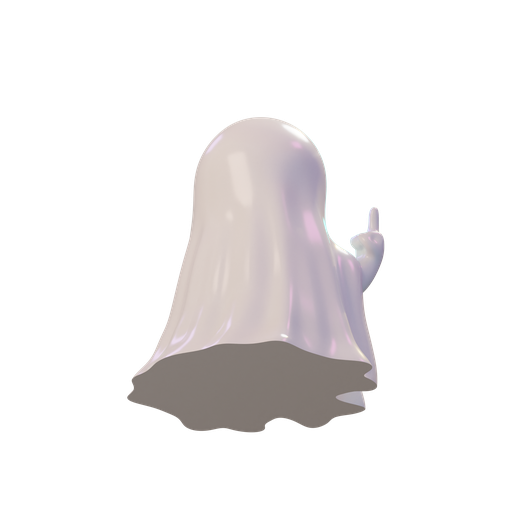 👻 Middle Finger Ghost・Free STL File for 3D printing・Cults