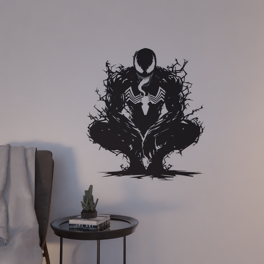 STL file wall decoration Venom Spider Man 2d Wall art Marvel 🕷️ (SVG ...