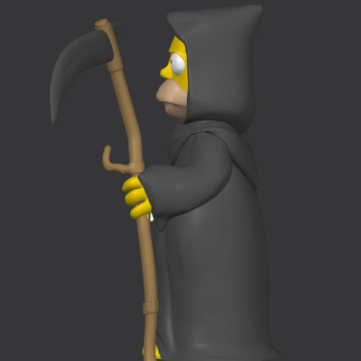 💀 Homer Simpson as death・ STL File for 3D printing・Cults