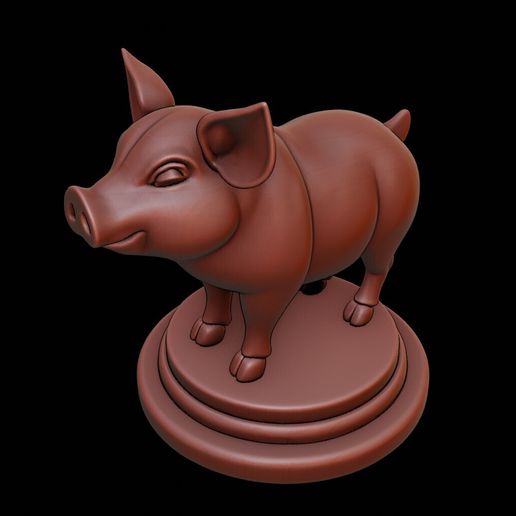 🐖 Pig Animal Figure Printable・ 3D File for 3D printing・Cults