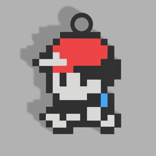 Archivo STL Red 8 Bits Keychain || Red 8 Bits Llavero 🗝️ ・Plan para ...