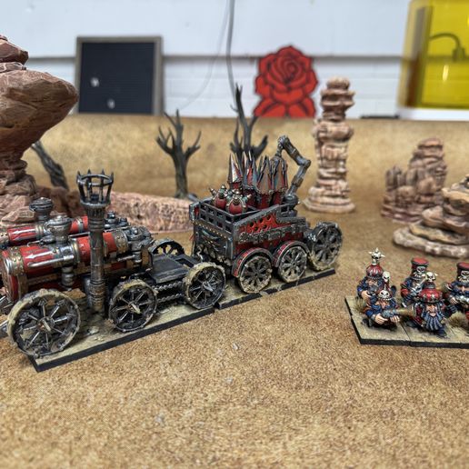 🆓 Evil Dwarf FREE Baggage Train 28mm・3D Print・Cults