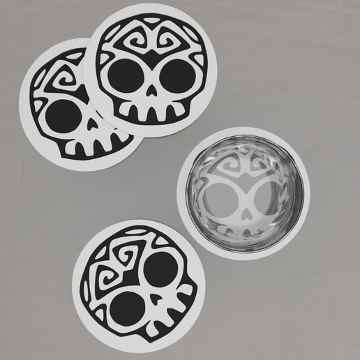 🎃 Skull-Shaped Halloween Coaster - 3D Printable・Free STL File for 3D ...