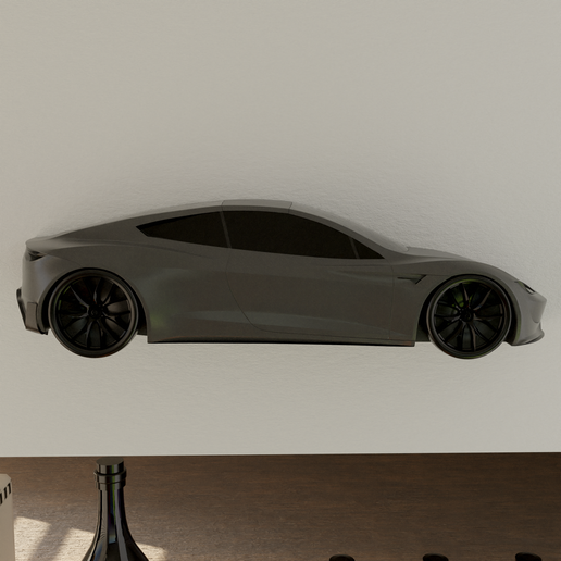🚗 Tesla Roadster 2020 Wall-mounted・ STL File for 3D printing・Cults