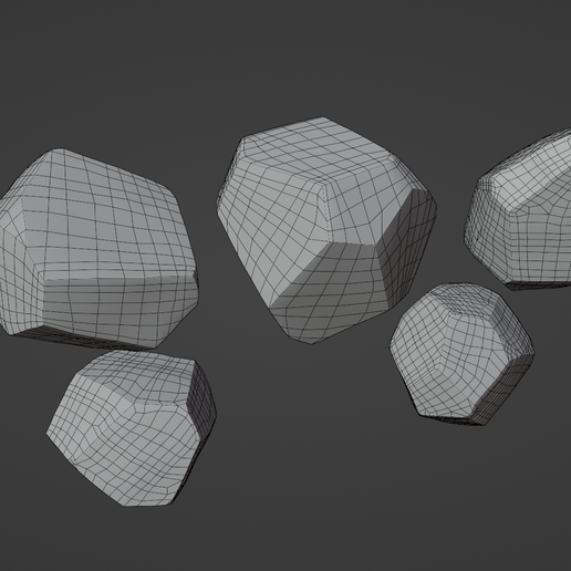 3D file Low Poly Stones 🌍 ・Template to download and 3D print・Cults