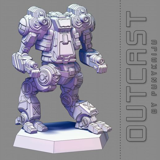 🎲 Outcast - Miniature with 1.25 base・Free STL File for 3D printing・Cults