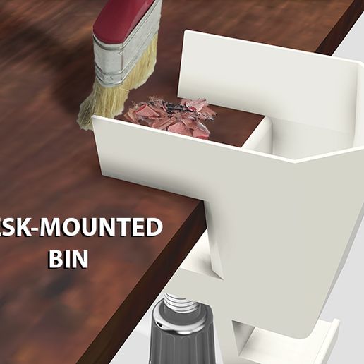 Free STL file Desk-Mounted Bin 🏢 ・Design to download and 3D print・Cults