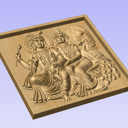 ️‍🔥 "Krishna and Radha – Eternal Love 3D CNC Relief"・ STL File for 3D ...