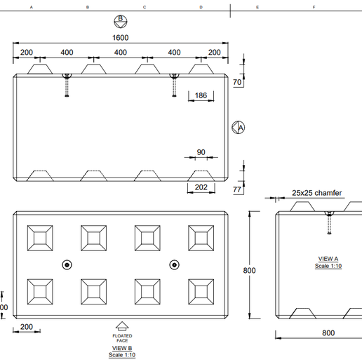 🛤️ 1/10, 1/14, 1/16 scale - Interlocking Concrete Block 1600mm Mold ...