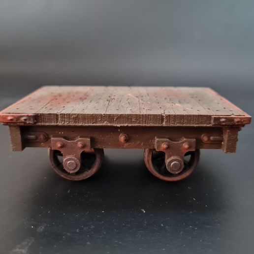 🚂 Narrow Gauge SM32 16mm Scale Flat Wagon・ STL File for 3D printing・Cults