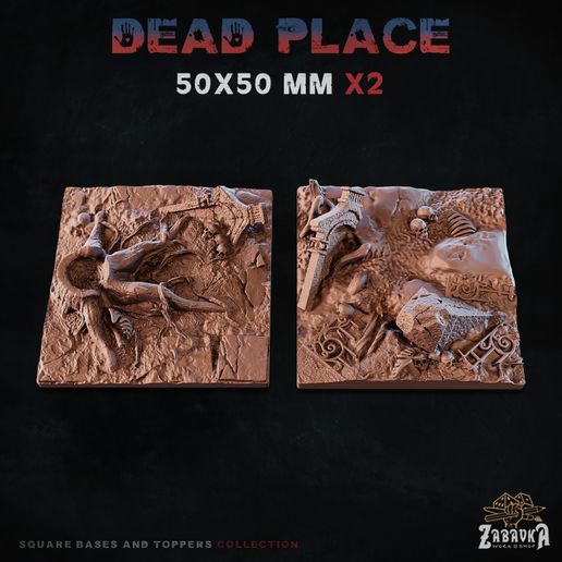 😵 Dead Place [Square] - Bases and Toppers (OLD World)・ 3D File for 3D ...