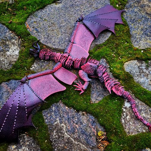 🐉 Articulated Diabolus Dragon・ 3MF File for 3D printing・Cults